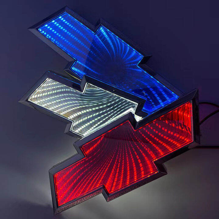 Chrome Chevrolet Logo 3D Light LED Logo Modified Emblems Badge ...