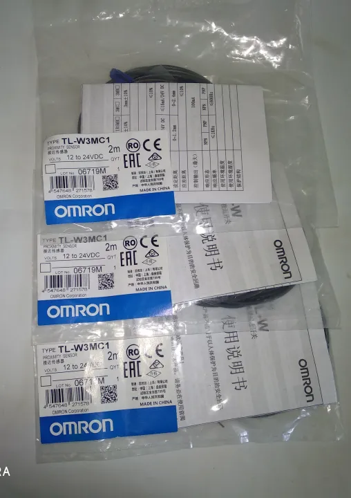 NEW Omron Inductive Proximity Sensor - Block, NPN Output, 3 mm Detection TL-W3MC1 2M เหลือจากงาน ...