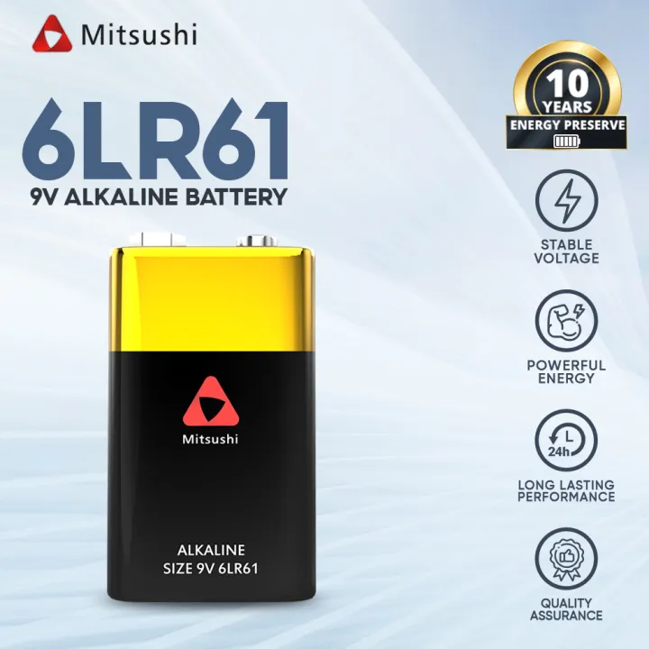 Mitsushi 6LR61 9V Alkaline Battery | Lazada PH