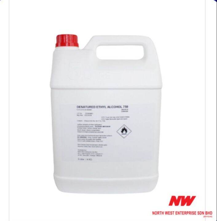 Ethanol (Denatured Ethyl Alcohol 75%) 5 Litre Drum | Lazada
