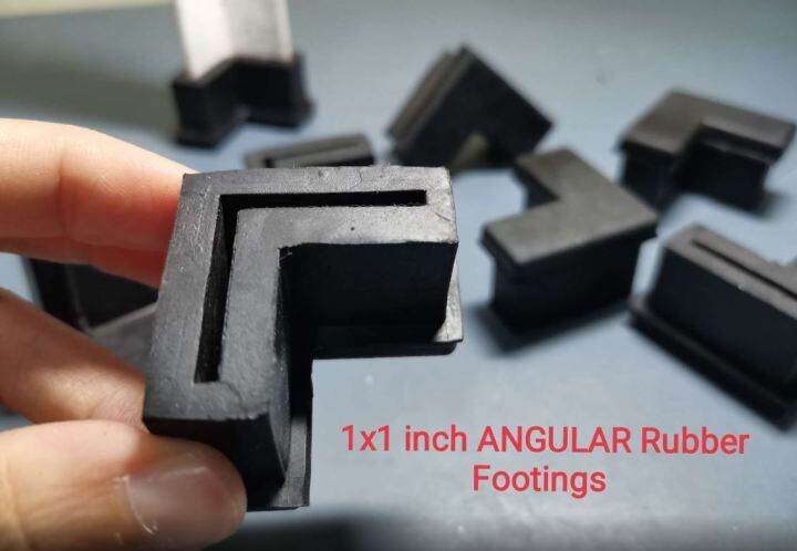1x1 inch (25mm) ANGULAR HEAVY DUTY Rubber Footings | Lazada PH