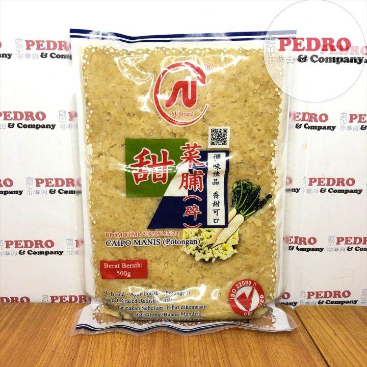 SU brand caipo manis POTONGAN 500 gram - acar lobak pickled radish ...