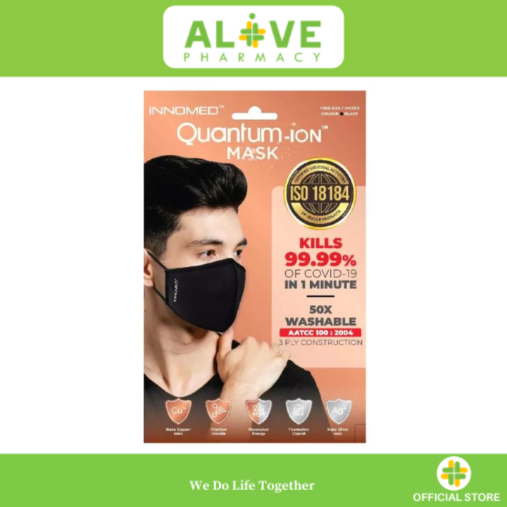 INNOMED QUANTUM-ION MASK ADULT (BLACK) 1's | Lazada