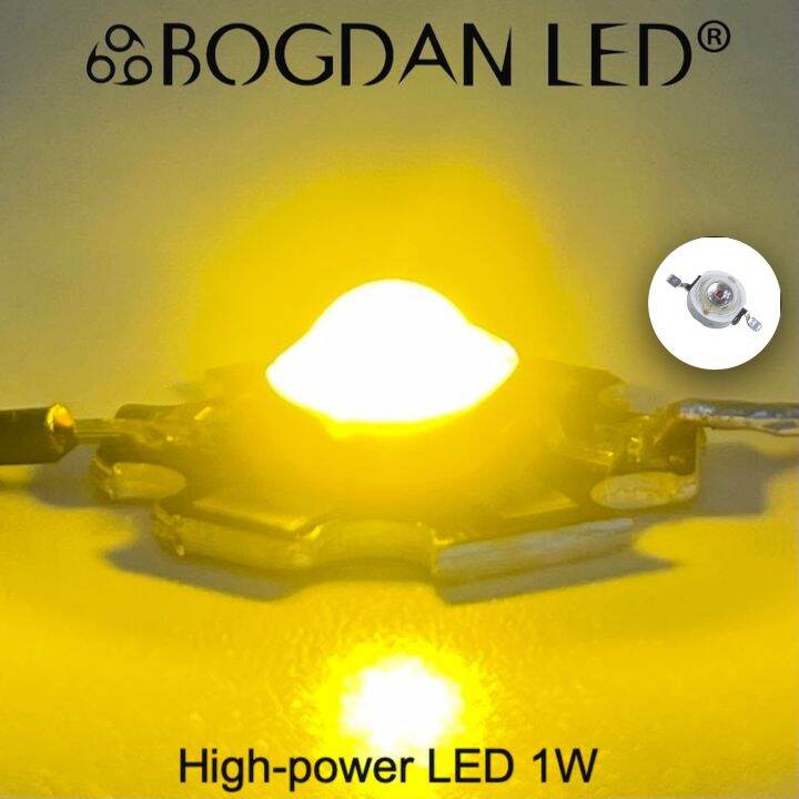 High Power LED 1W Yellow 2.3-2.6V ชิป LED Hi-Powerr 1W สีเหลือง พร้อม ...
