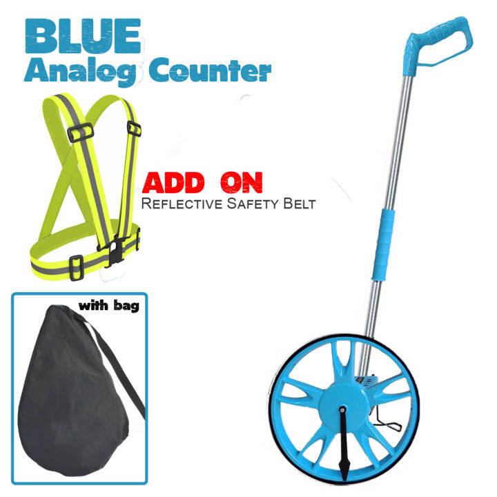 Folding Distance Measuring Wheel Analog Counter Adjustable Measure Tool ...