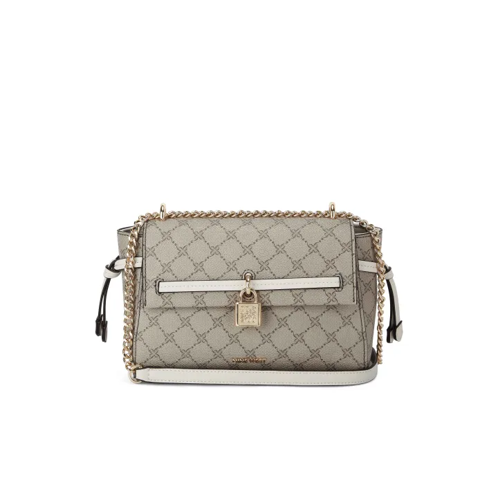 Nine West Elara Convertible Crossbody Flap Beige Logo/Milk | Lazada PH