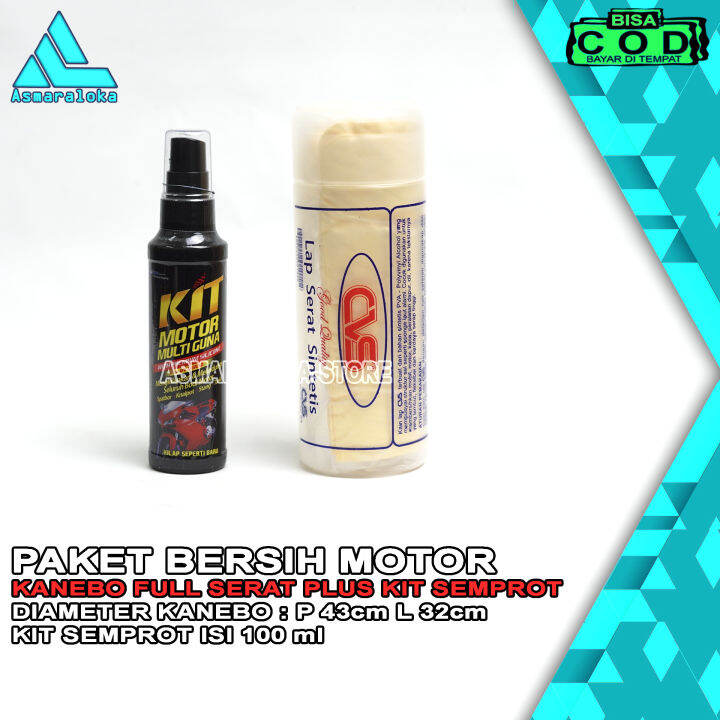 ASMARALOKA - [PAKET BERSIH] Lap Kanebo full Serat Plus Kit Semprot ...
