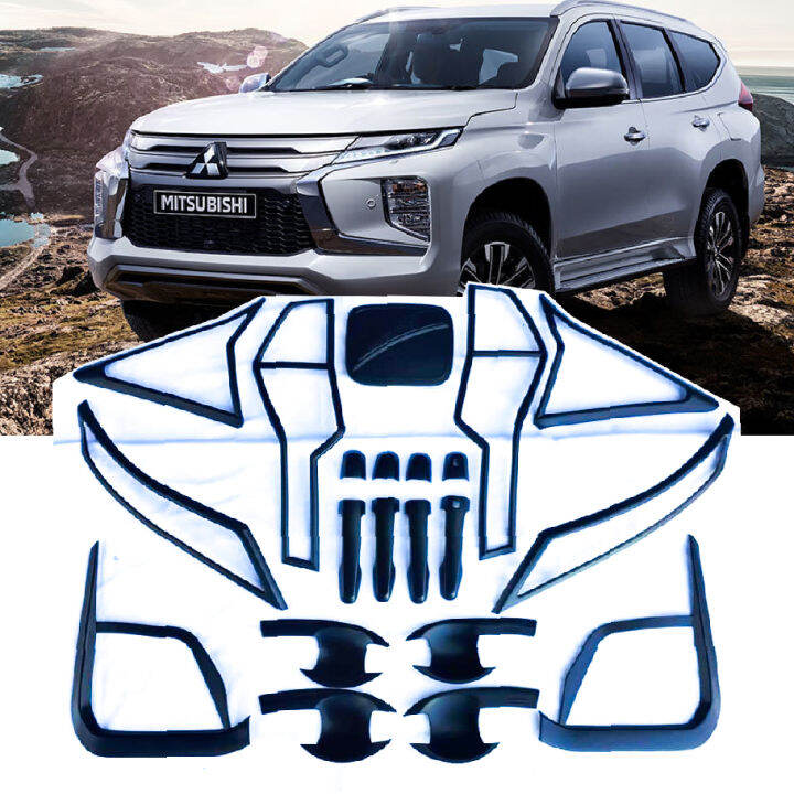 Montero Sport 2019-2023 Garnish Cover Combo Set (Matte black) Fit for ...