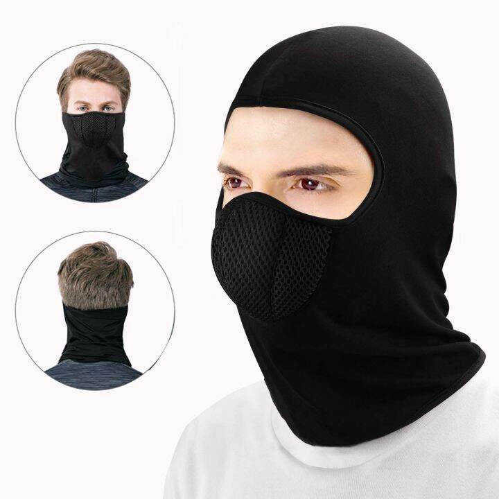 Buff Ninja Balaclava Masker Ninja Berkendara Warna Hitam Polos - Dandy ...