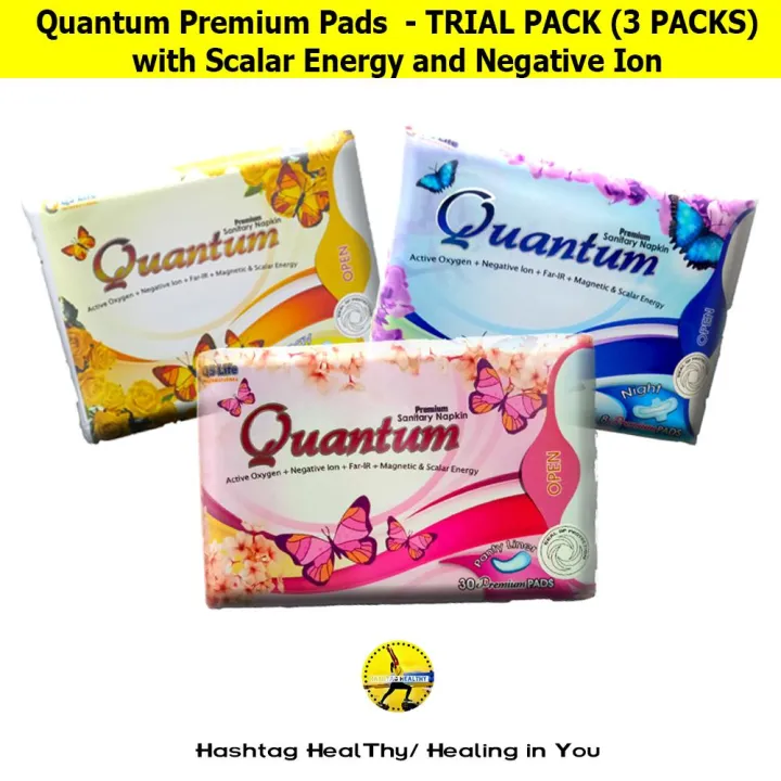 Quantum Scalar Energy and Negative Ion Core Sanitary Napkin TRIAL PACK ...