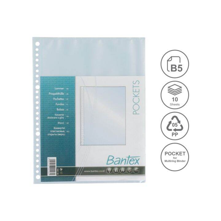 [BMS Stationery] Bantex Pockets untuk Multiring Binder | Ukuran A5 dan ...