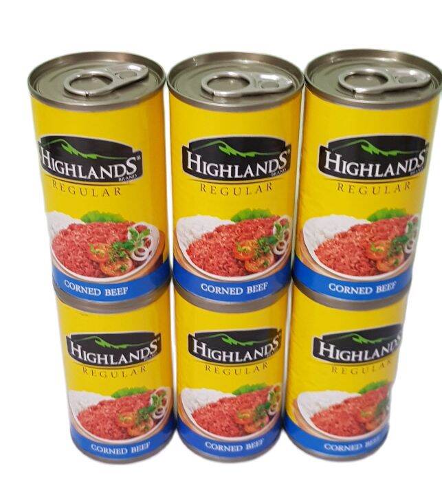 Highlands Brand Regular Corned Beef - Yellow (pack of 6 cans x 175 ...