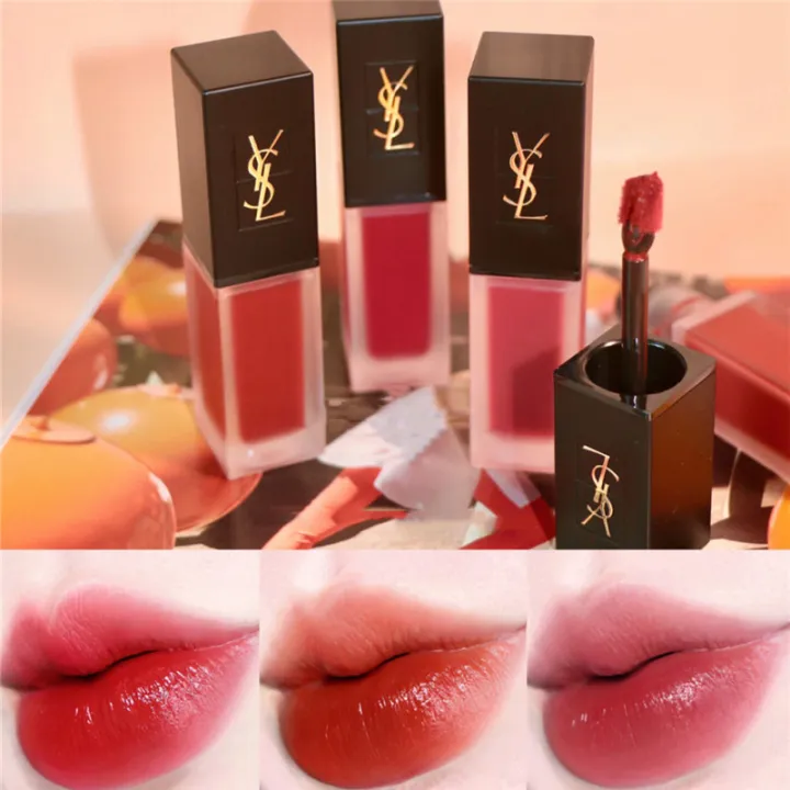 YSL Saint Laurent 2020 matte black tube velvet lip glaze matte 211 212 ...