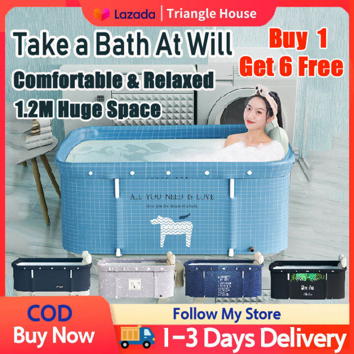 【On Stock】Large Portable Bathtub For Adult Portable Bathtub New Folding ...