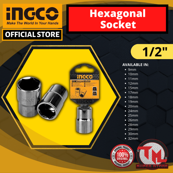 INGCO Socket Hexagonal Socket 1/2" • Tm ss | Lazada PH