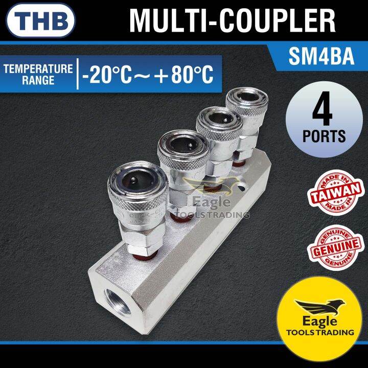 THB Heavy Duty Manifold With Couplers/Multi Coupling Four way 4-way ...