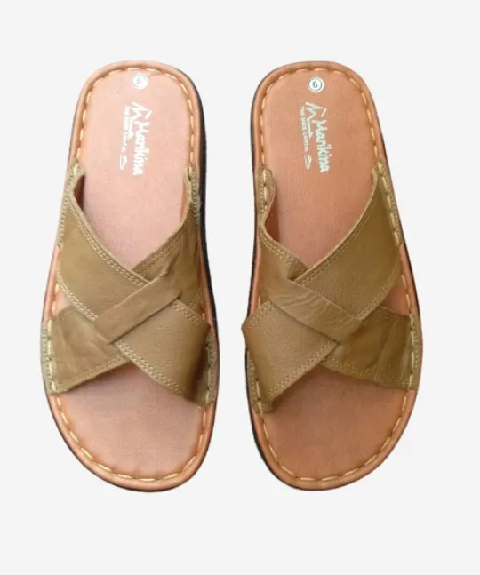 MEN SLIPPER PURE LEATHER FOR MEN WITH CLASSIC EKIS DESIGN MADE IN ...