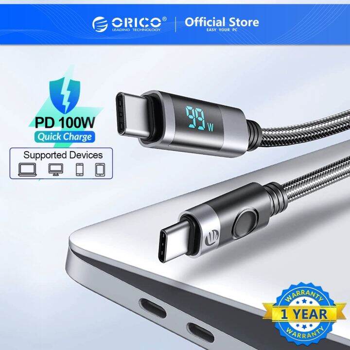 ORICO USB C To Type C Charging Cable C Port Data Cord PD100W Fast ...