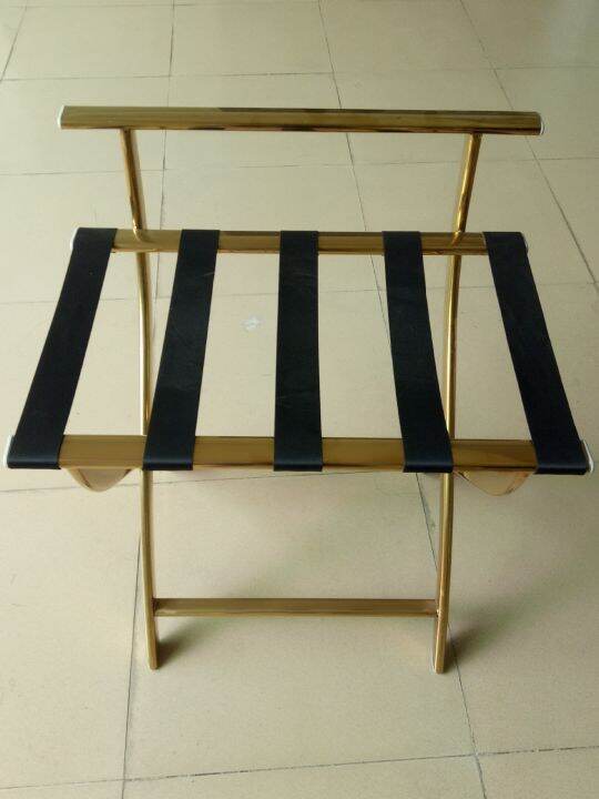 Guest Room Titanium Stainless Steel Luggage Rack Ho Luggage Carrier ...