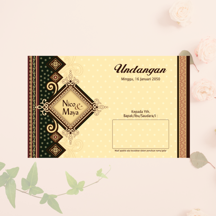 Blangko Undangan Kosong Pernikahan Erba Kartu BLANKO Simple 88185 (5 lembar atau 100 Lembar ...