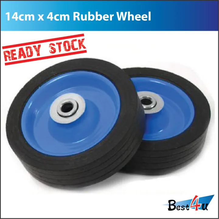 BEST4U 10/14cm Rubber Wheels for Medium/Large Trolley (2pcs) | Lazada