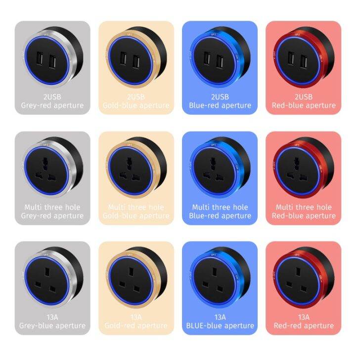 KAMANNI 01000mm 13 Amp Socket 3 Pin Extension Plug Movable Power Point ...