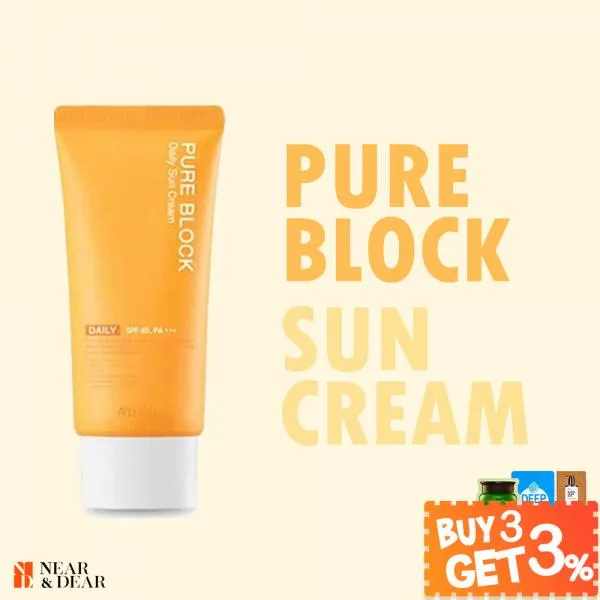 APIEU// ★ NEW ★Pure Block Daily Sun Cream SPF45 PA+++ 50ml/100ml ...
