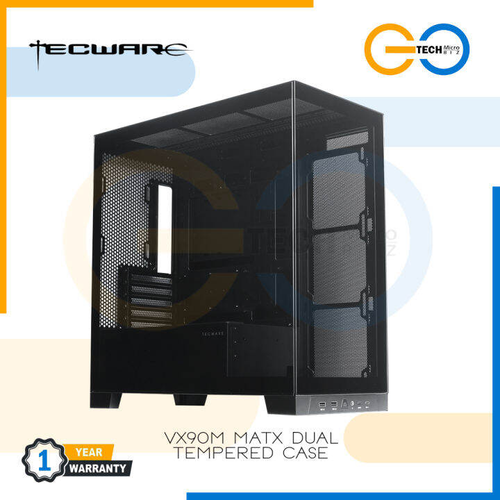 Tecware VX90M MATX Dual Tempered Glass PC Case | Lazada PH