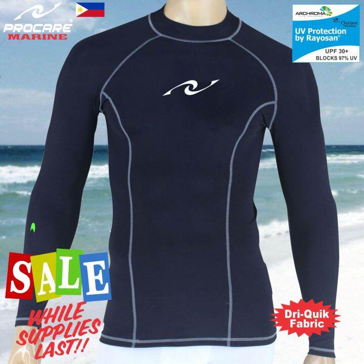 PROCARE MARINE #8355LG Men Rash Guard High Neck UPF30+ UltraViolet ...