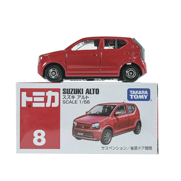 Takara Tomy No.8 Suzuki Alto Scale 1:56 Diecast Car Model Red Color Toy ...
