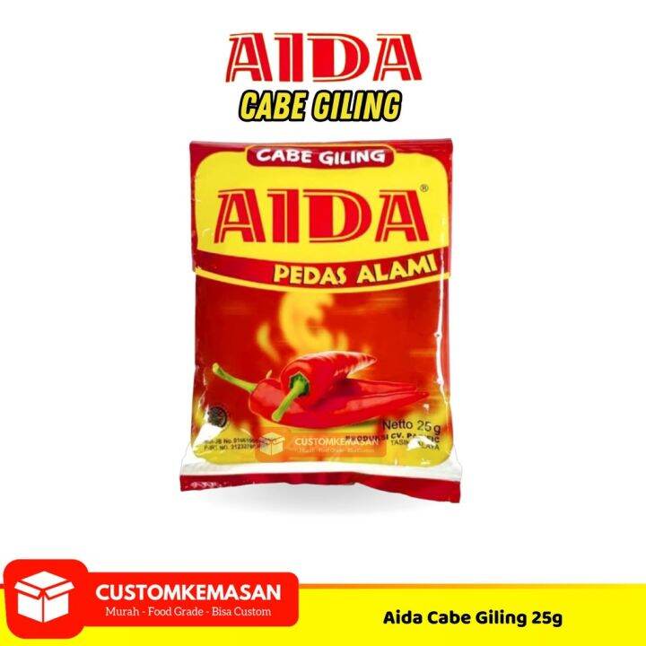 Aida Cabe Bubuk Sachet 25g / Cabe Bubuk Aida / Cabai Bubuk Serba Guna ...