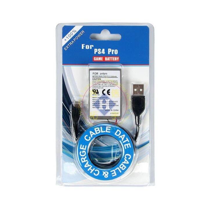 PS4 Pro V2 Version 2 2000mAh Wireless Controller Battery With USB Cable ...