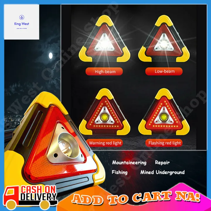 Multi Function Car Early Warning Device Triangle Sign Work Light ...