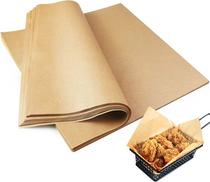 200 sheets Brown Kraft Wax Paper / Greaseproof Paper for bento cakes ...