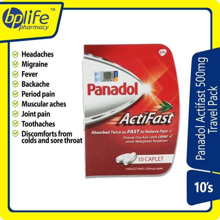 Panadol Actifast 500mg Travel Pack 10s | Lazada