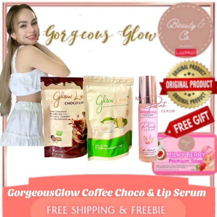 Gorgeous Glow PH GLOW LEAN COFFEE, CHOCO LIPO, MY PINK SERUM Liptint [ORIGINAL] | Lazada PH
