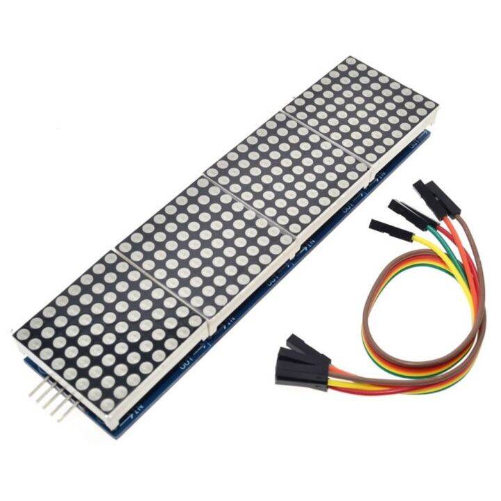 CVFFF Practical 5V with 5P Line 8x8 Dot LED Microcontroller 4 In 1 Display MAX7219 Dot Matrix ...