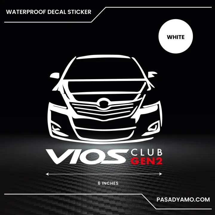 Vios Gen 2 Club Decal Sticker for Cars Laptops 6 inches x 6 inches ...
