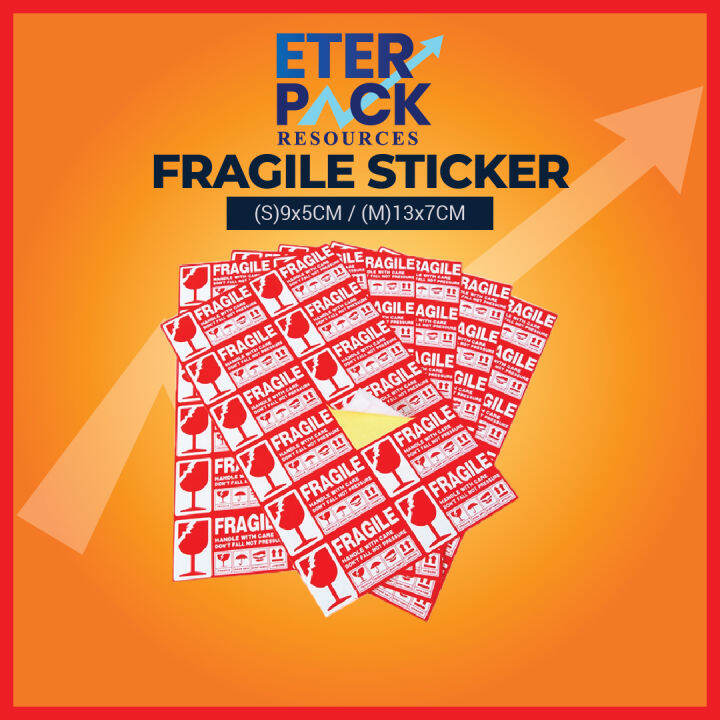 1000 PCS FRAGILE Sticker Fragile Label Warning Label (9cm x 5cm) (13cm ...