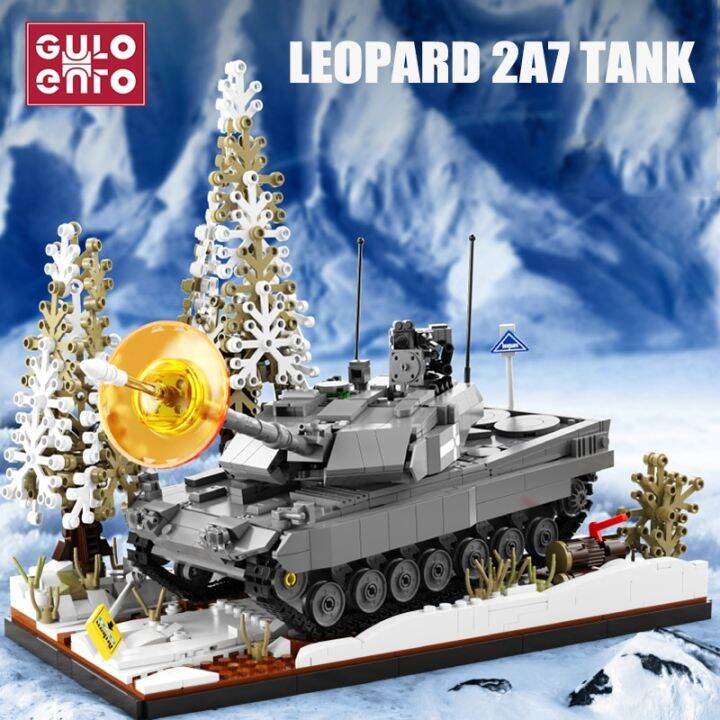 GULO GULO Leopard 2A7 Tank Military Building Blocks German Assembly Kit ...