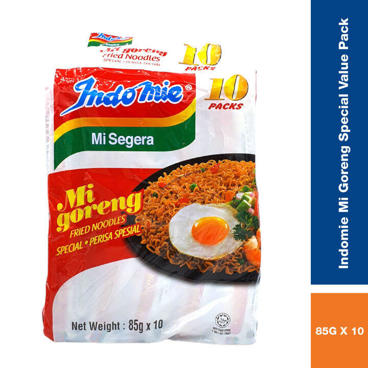 Indomie Value Pack Mi Goreng Fried Instant Noodles Special 85G X 10 ...