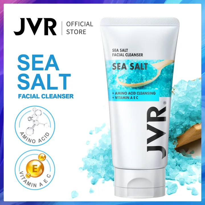 JVR Men Sea Salt Facial Cleanser amino Acid Cleansing Oil Control Moisturizing vitamin AEC Deep ...