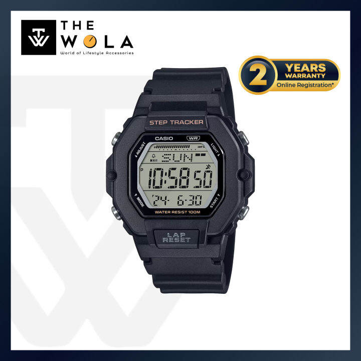 Casio LWS-2200H-1AV Women's Digital Watch with Step Tracker and Black ...