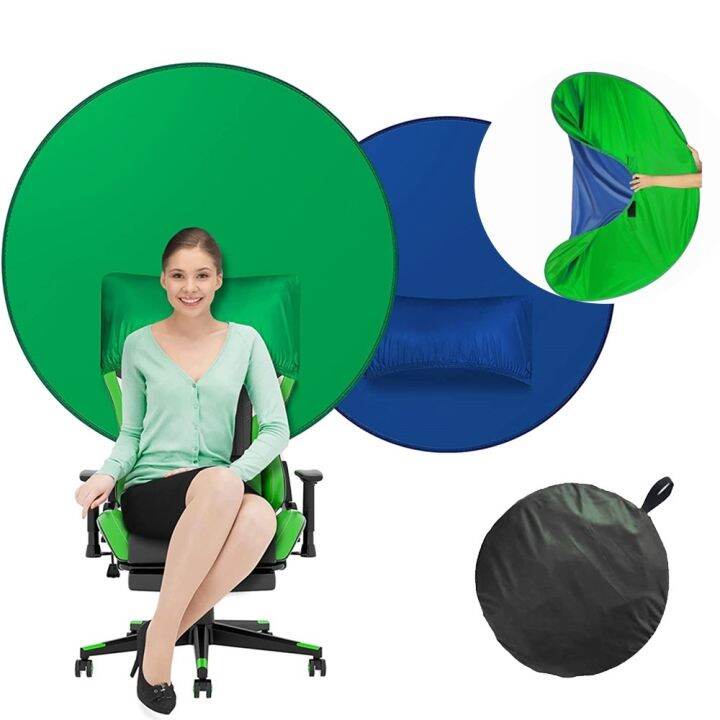 Green/Blue Double-Side Backdrop Foldable 142cm Screen Background for ...