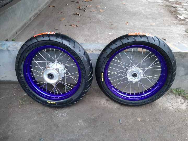 Roda Set CRF Supermoto Ring 17 Wheelset SUMO CRF150L Size Jumbo Ukur ...