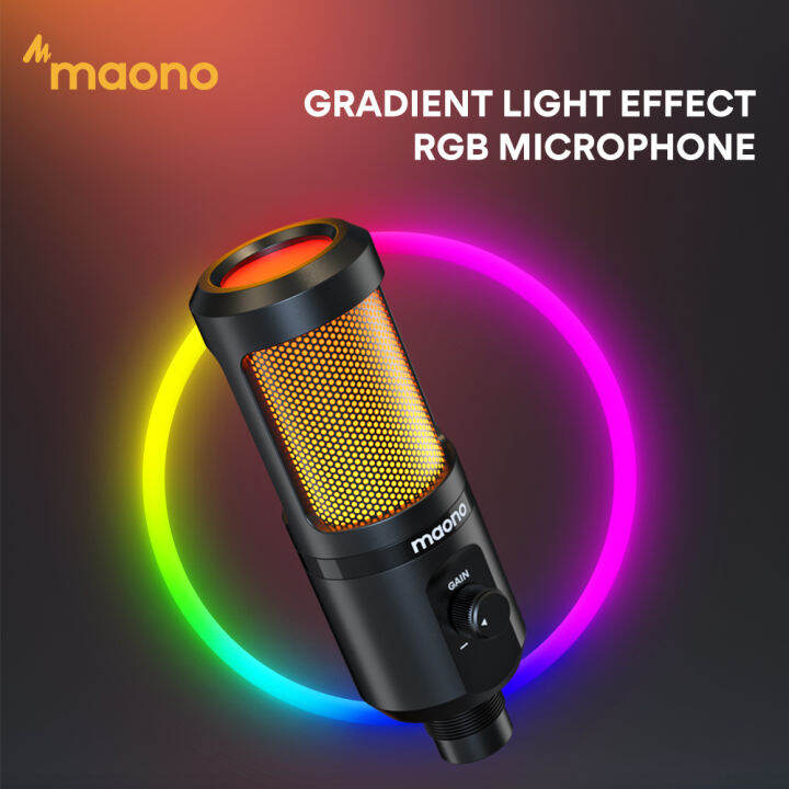 Maono AU-PM461 RGB USB Condenser Gaming Microphone , Deskop Microphone ...