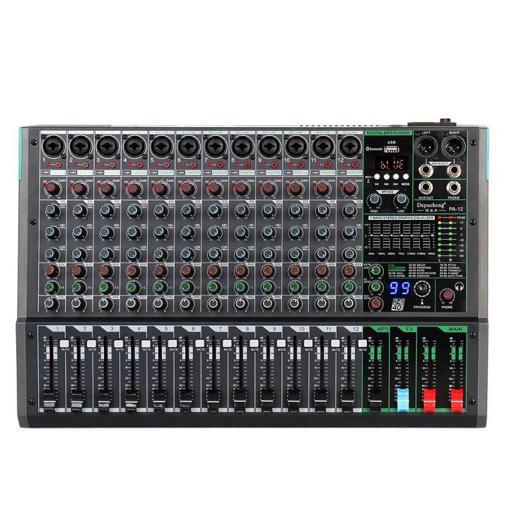 มิกซ์คอนโซล Depusheng PA12 Professional Audio Mixer Sound Board Desk ...