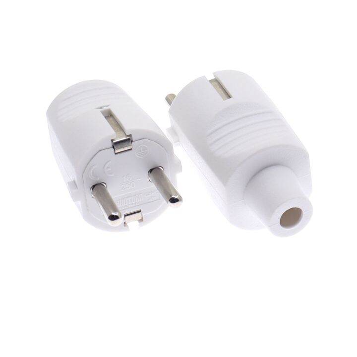 16A 250V European German Standard Rewireable Plug Adapter Straight Or ...