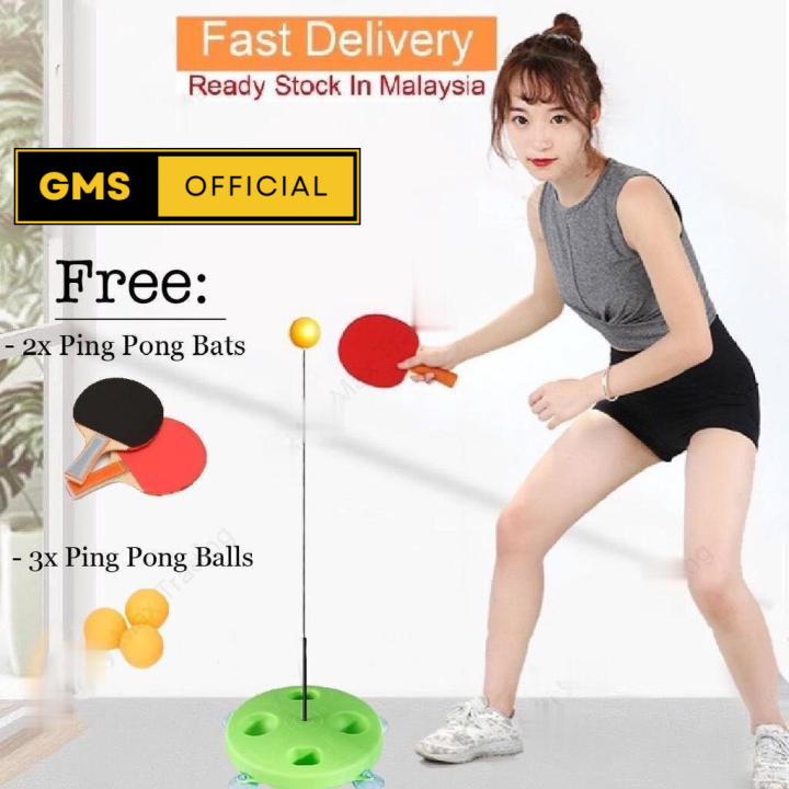 Wood Table Tennis Trainer Upgraded Portable Soft Shaft Training Machine ...