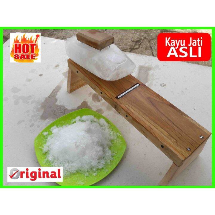 bisa COD alat serutan es batu manual kayu jati hasil halus alat serut ...